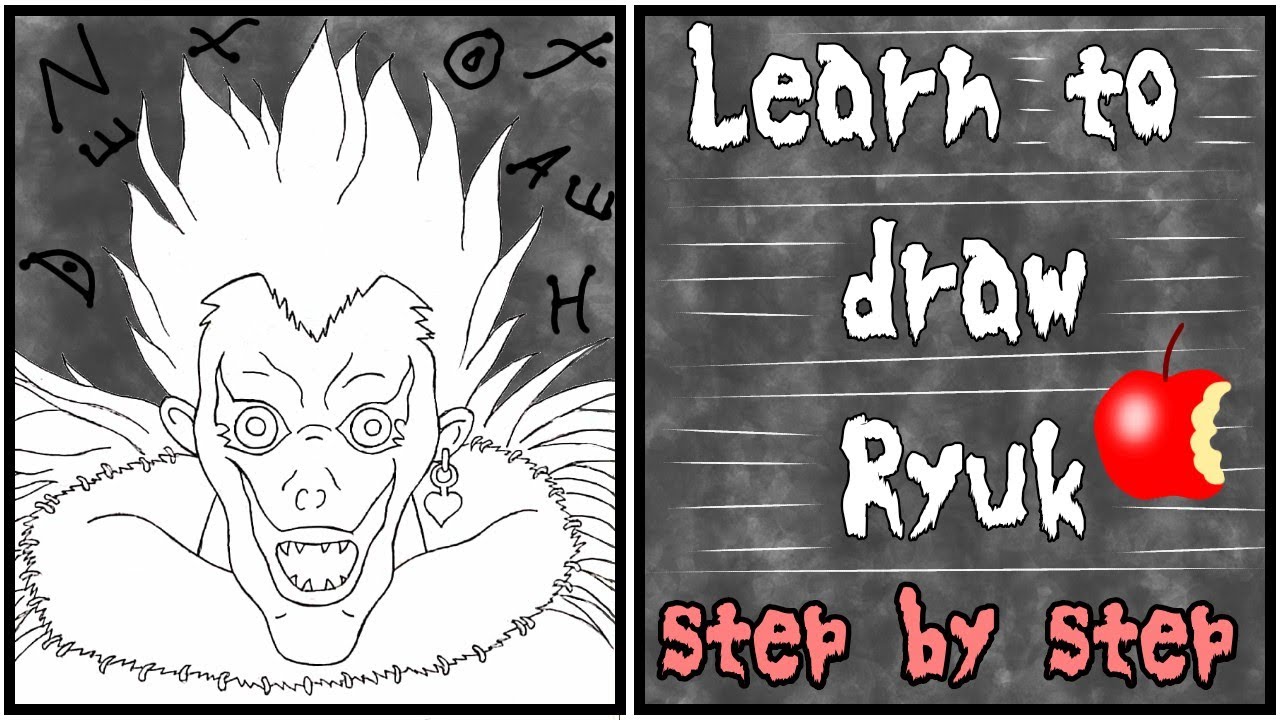 Ryuk😈 Learn to draw it easily.|anime|#animedrawing#deathnote - YouTube