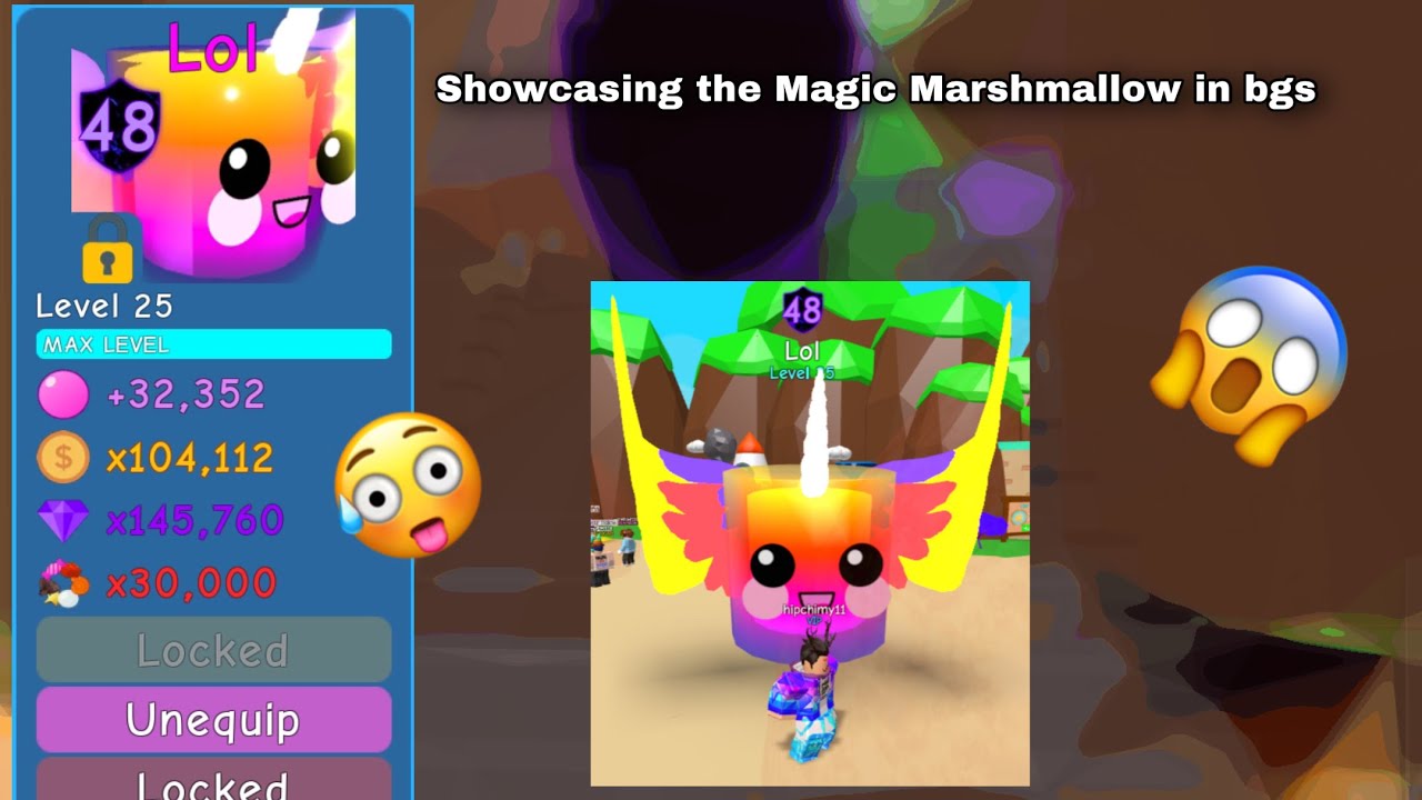 😱🔥showcasing the Magic marshmallow in bgs🔥😱 - YouTube