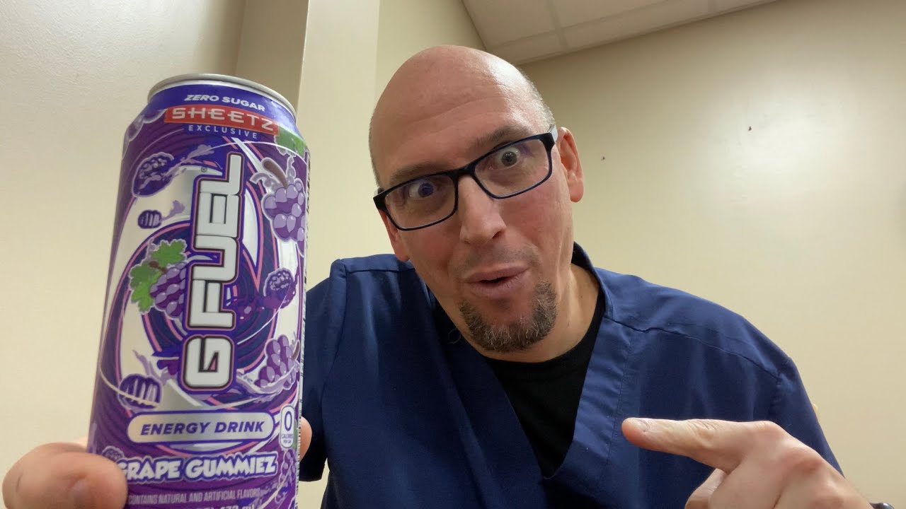 GFuel Grape Gummiez can review - YouTube