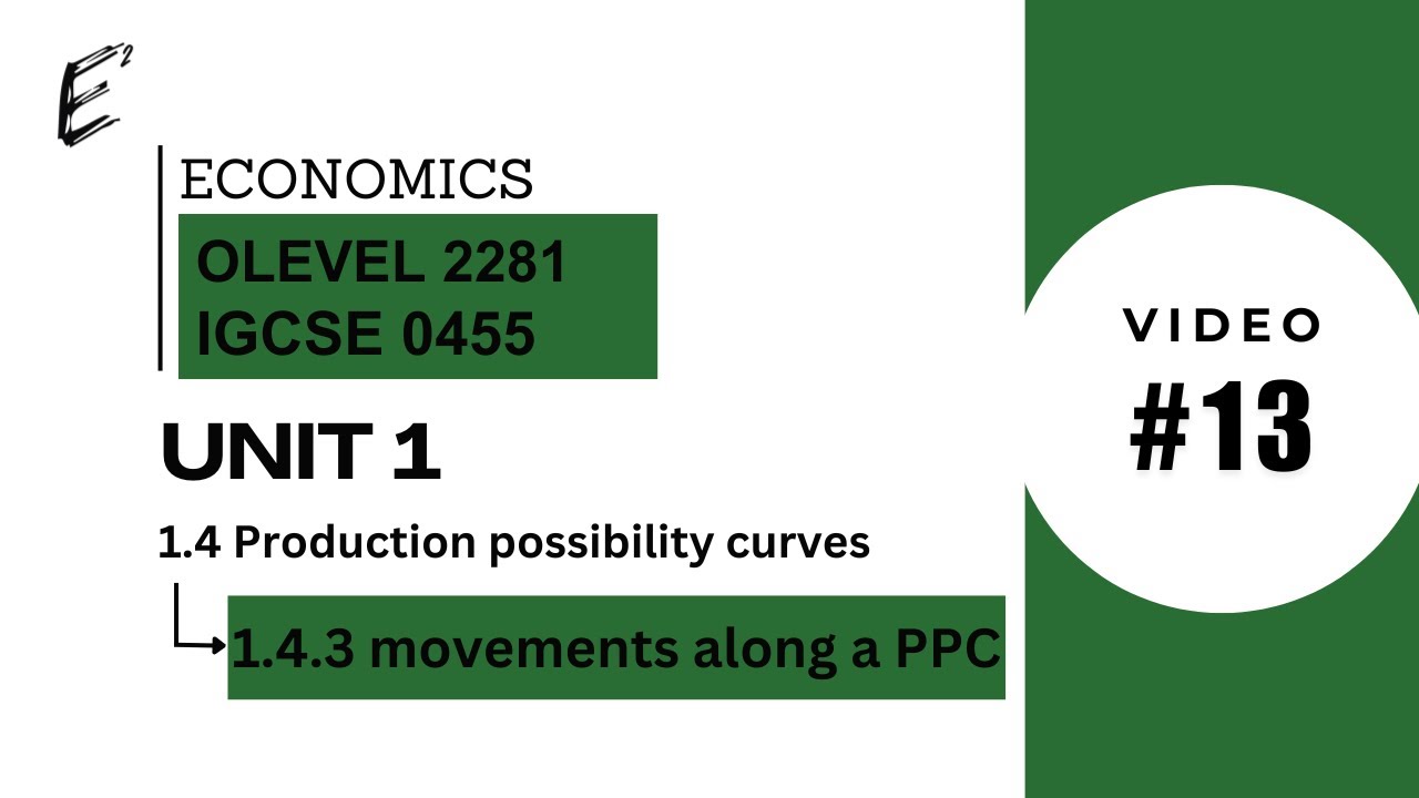 Video 13 - Movements along a PPC (Economics O levels 2281 / IGCSE 0455 ...