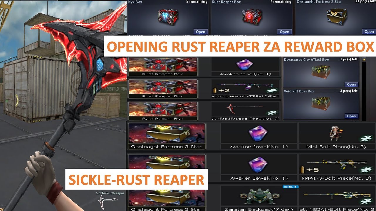 OPENING RUST REAPER & ONSLAUGHT FORTRESS ZA REWARD BOX CFPH - YouTube
