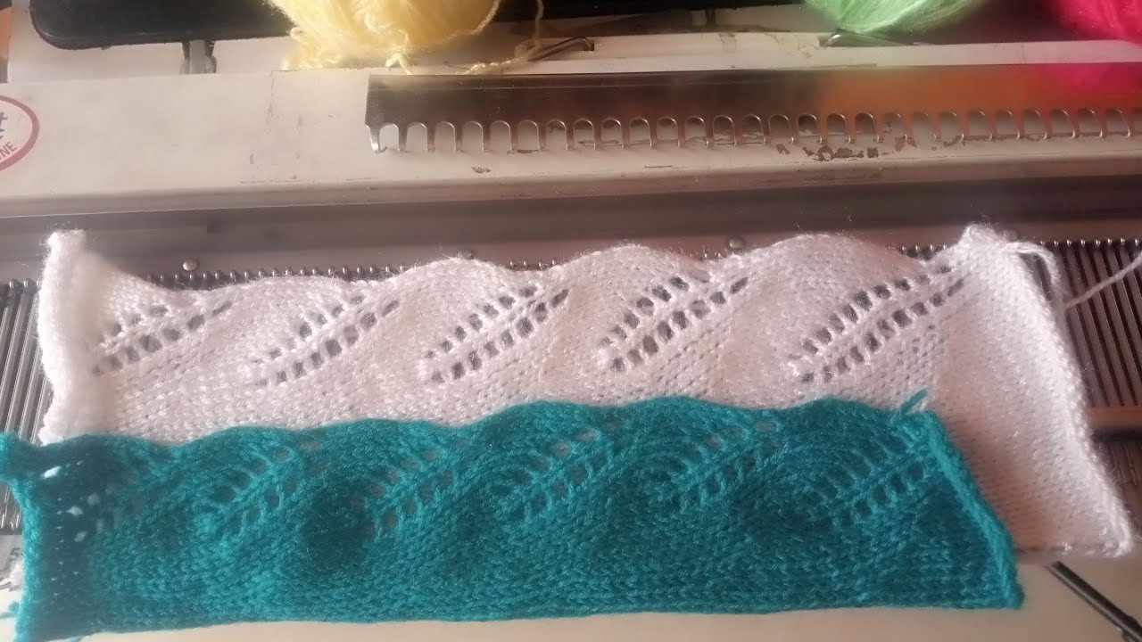 sweater border design in knitting machine ️ ️स्वेटर बॉर्डर का डिजाइन ...