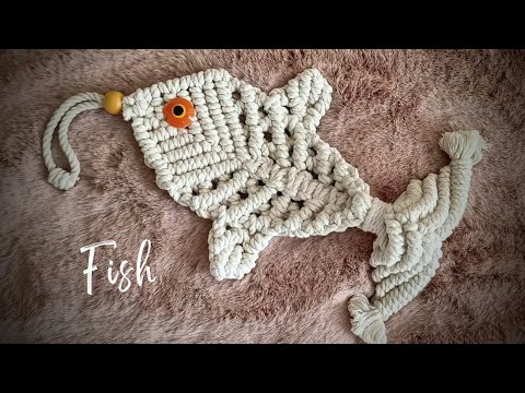 Diy macrame fish 🐠🐟 tutorial for beginners step by step || coastal ...