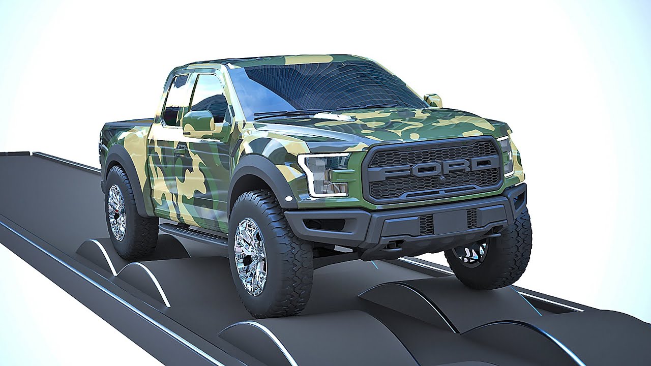 Military Ford F150 Suspension Test | 3DMCAR - YouTube