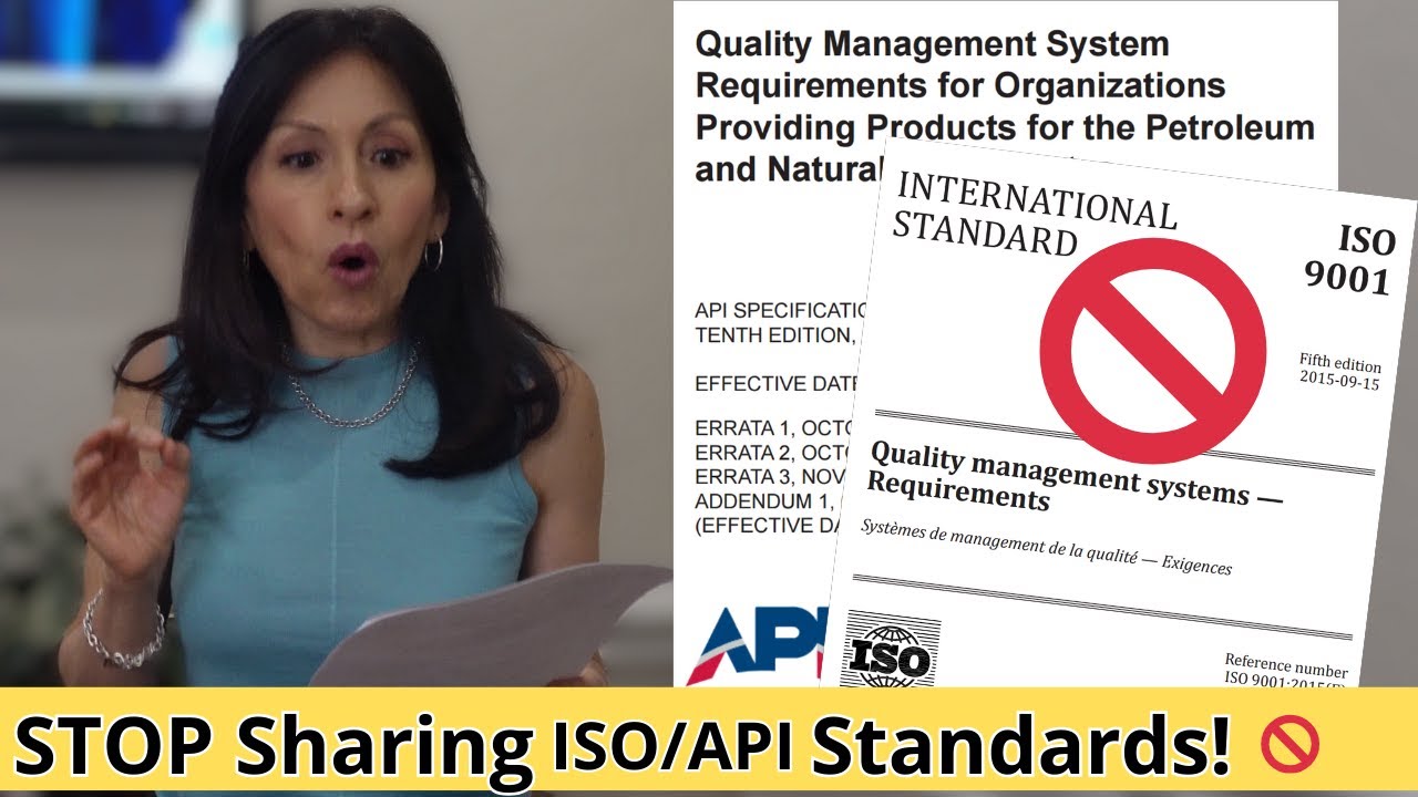 Sharing Standards Can Get You Written Up! ISO/API Audit Warning - YouTube