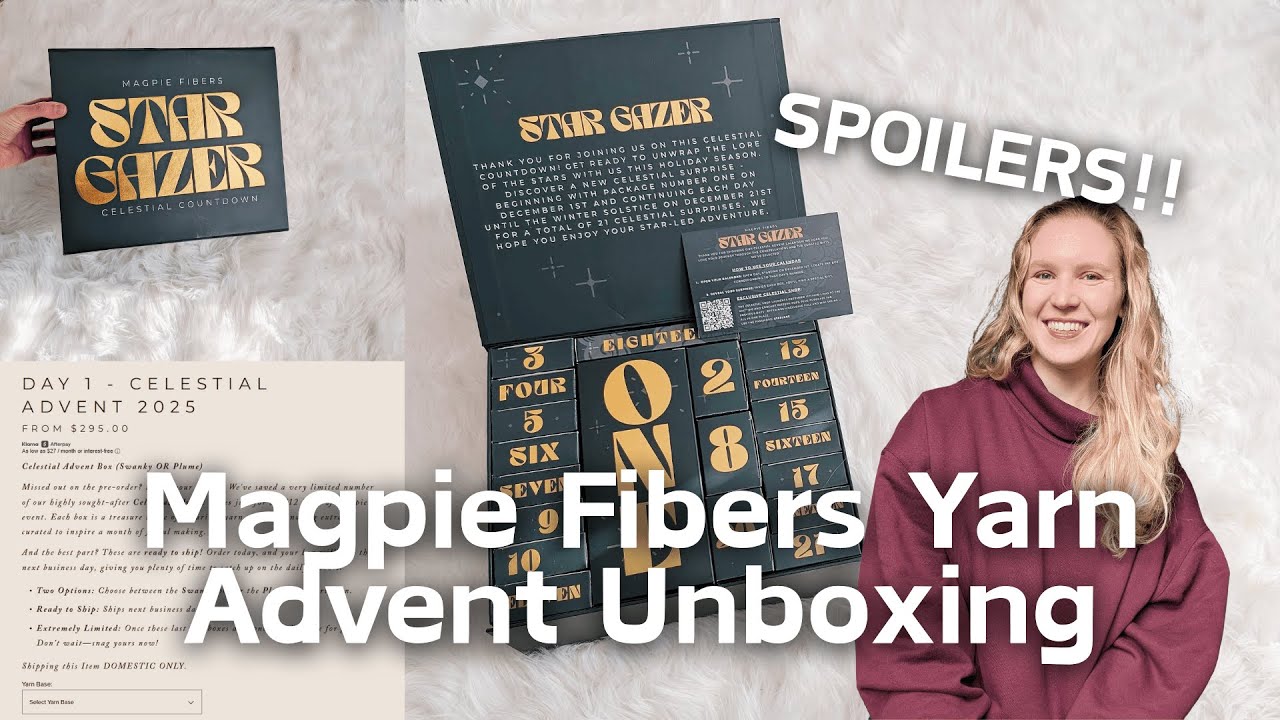 Yarn Advent Unboxing | Magpie Fibers Celestial Advent 2025 - YouTube