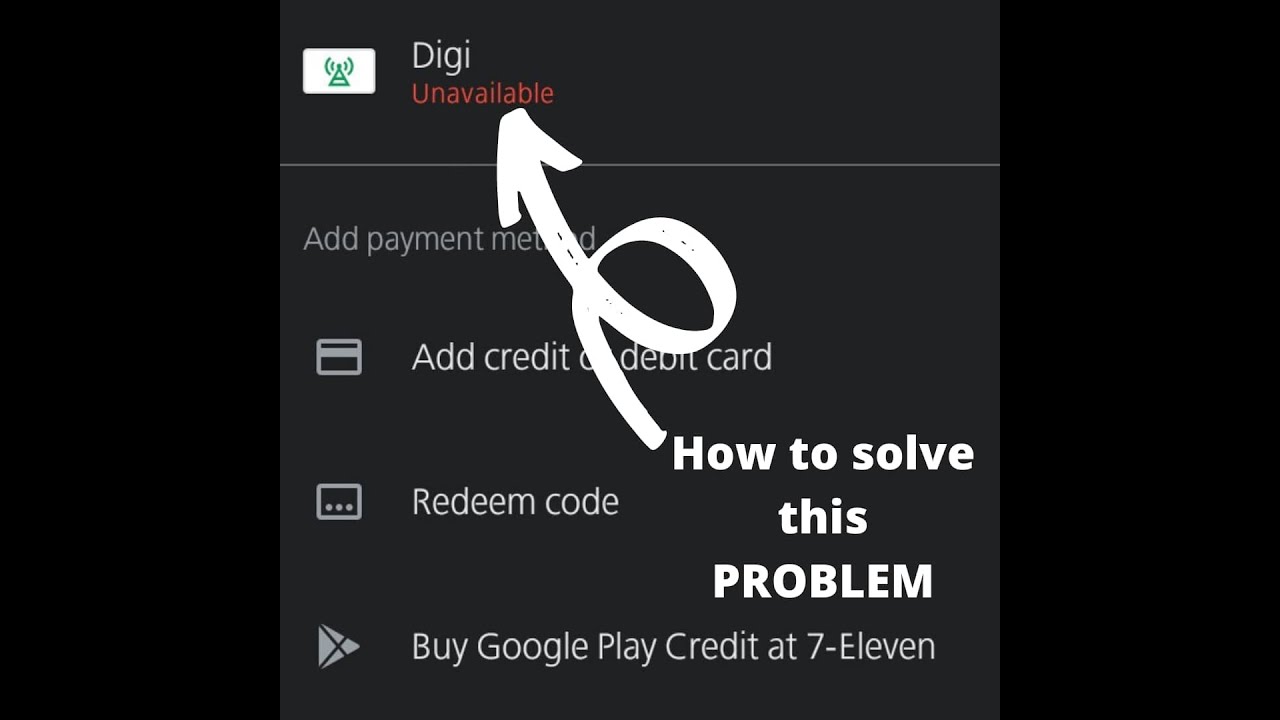 How to solve unavailable payment problem with sim card credit 100% ...
