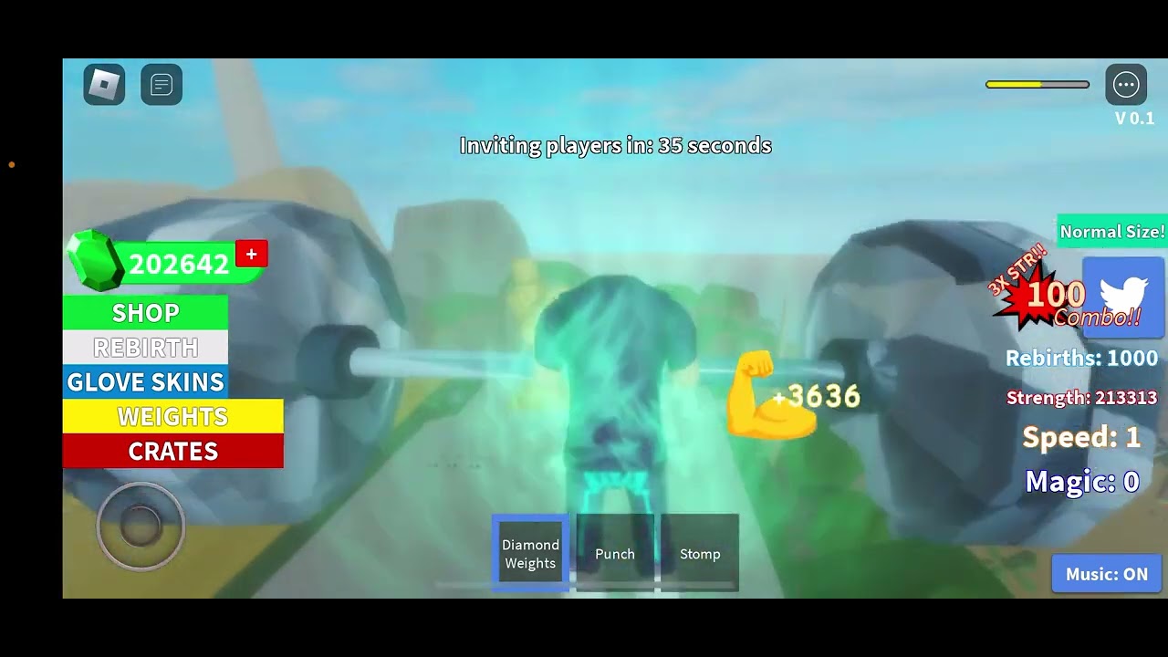 reaching 1k rebirths and getting 1m strength in ultimate lifting ...