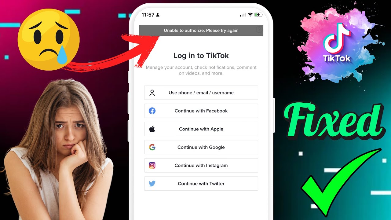 How to fix TikTok "Unable to authorize, Please try again" Problem (2024 ...