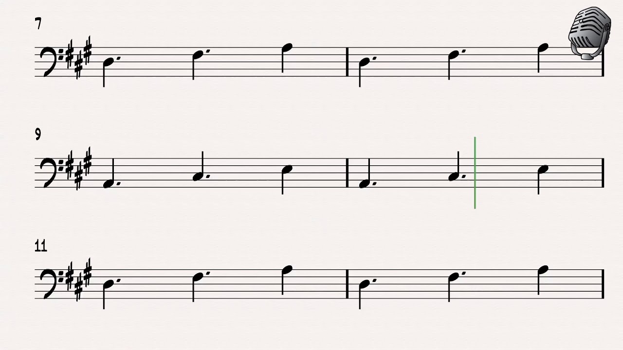 Intermediate Mariachi Warm-Up in Styles in A #2 : Danzon Guitarron ...