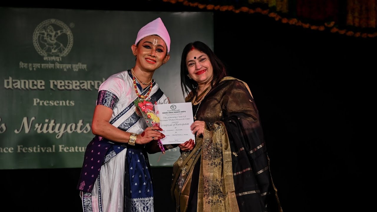 Sattriya Dance By Chandan Chaya// Jhumura Naach // Nalanda Nritya ...