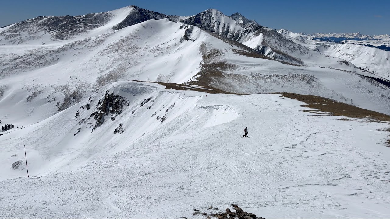 We snowboarded a mountain ridge from the top of Peak 9 at Breck - YouTube