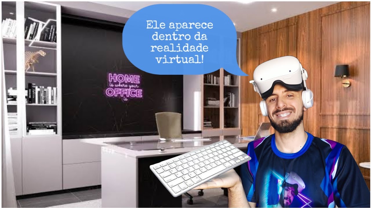 Esse é o Teclado mais barato para o Oculus Meta Quest! Aparece dentro ...