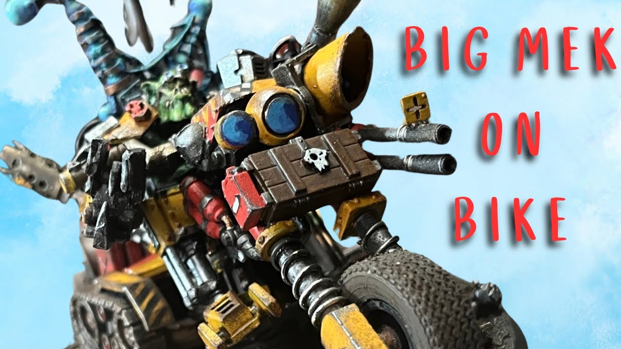 Warhammer 40K Big Mek on Bike kitbash - YouTube
