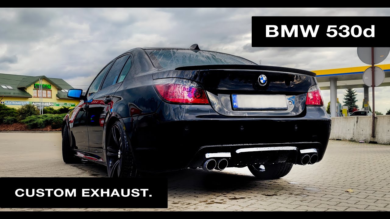 BMW E60 530d M57 custom exhaust sound - YouTube