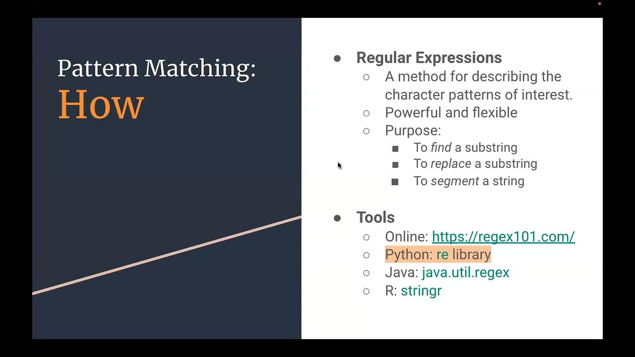 Text Analytics 3 Pattern Matching - YouTube