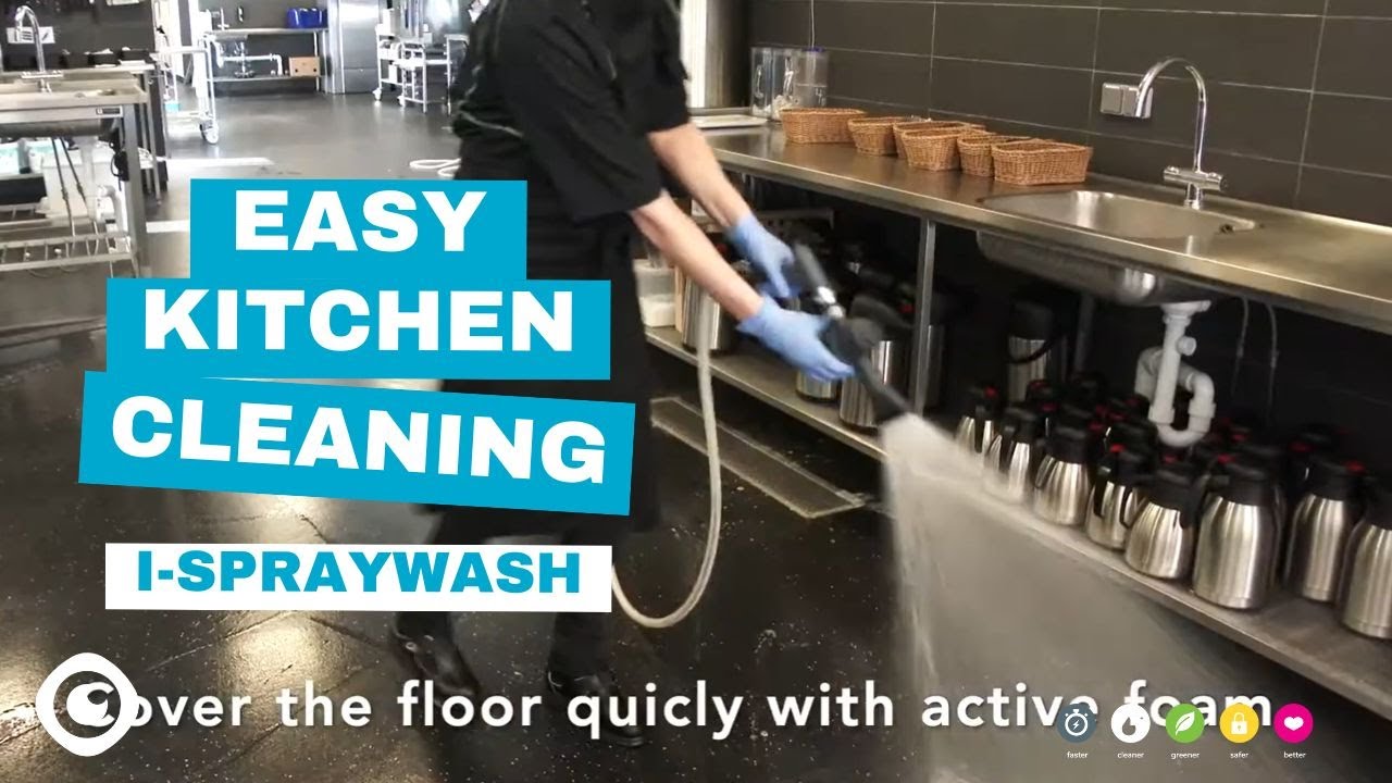 Easy Kitchen Cleaning with i-spraywash Fast Foam Machine - YouTube