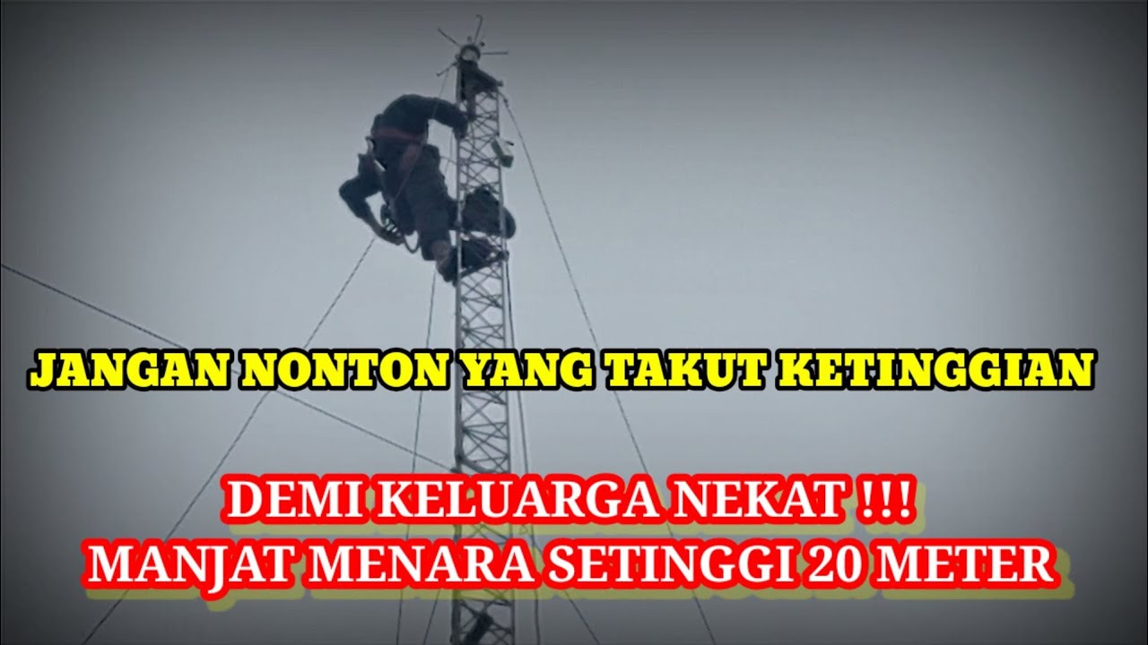 MEMBONGKAR TIANG MENARA TRIANGLE PENANGKAL PETIR - YouTube