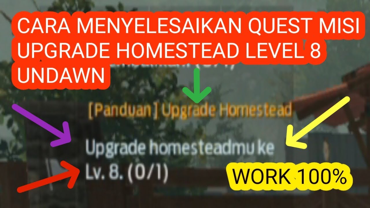 Cara Menyelesaikan Quest Misi Upgrade HomeStead Level 8 Undawn - YouTube
