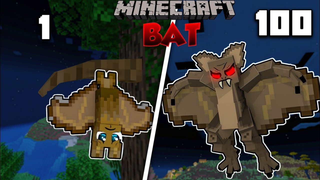 I Survived 100 Days As A BAT In Minecraft - YouTube