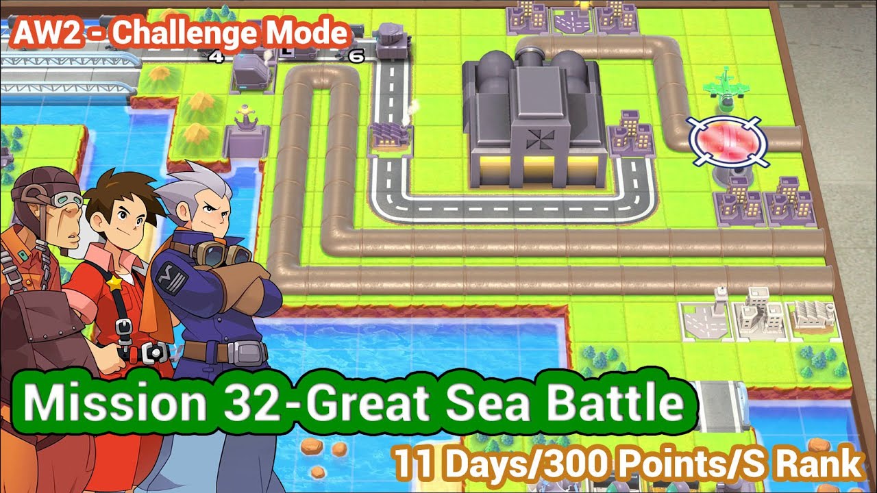 AW2 - Mission 32 - Great Sea Battle - Challenge Campaign | Advance War ...