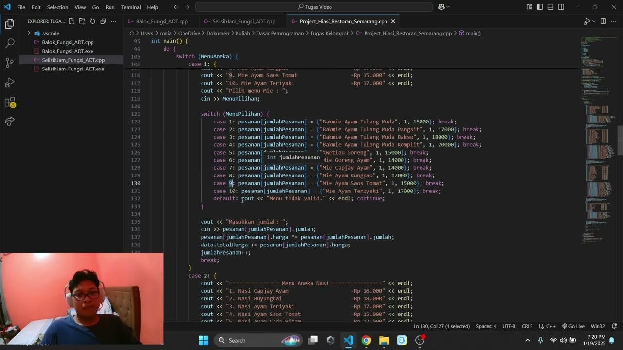 PROGRAM KASIR SEDERHANA C++ - YouTube
