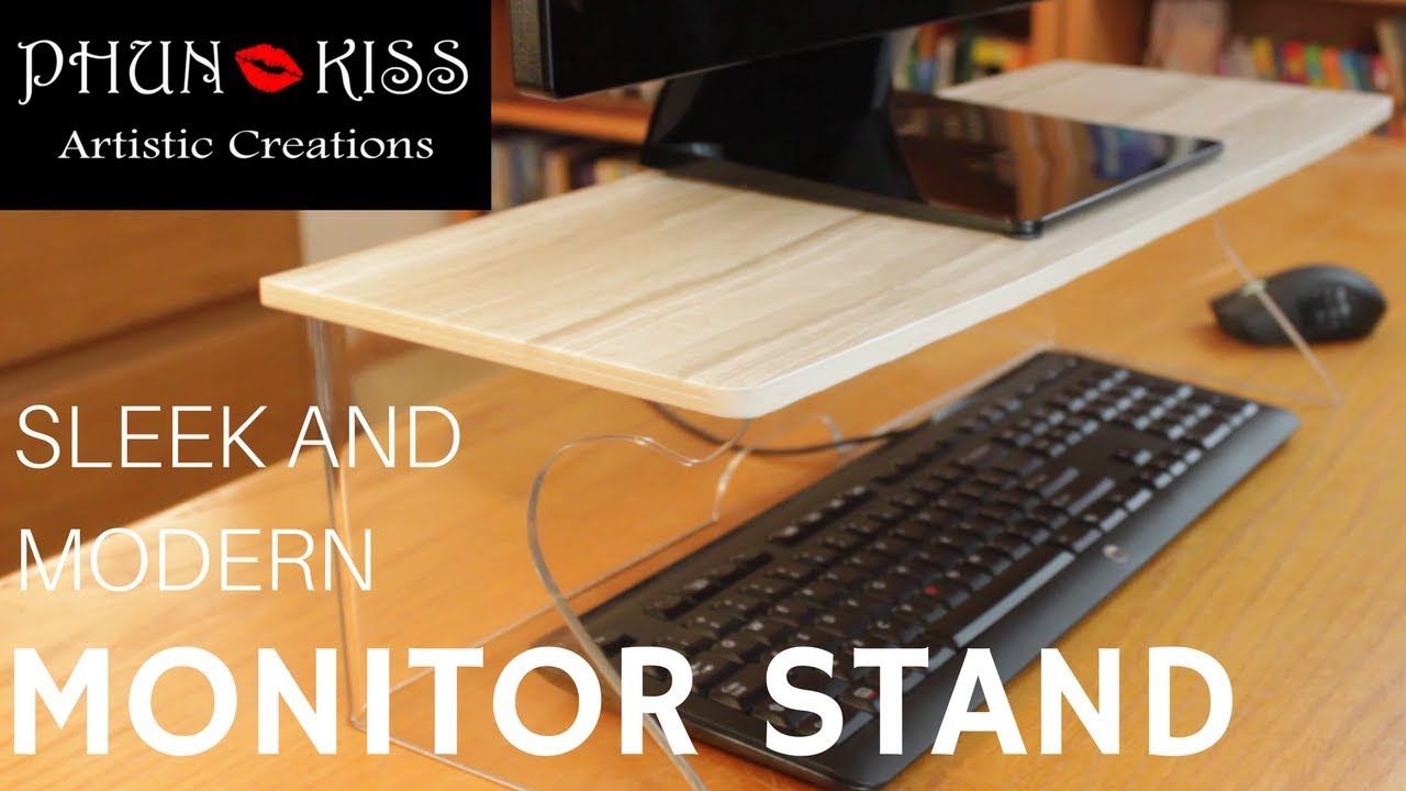 Making a Sleek and Modern Monitor/Laptop Stand - YouTube