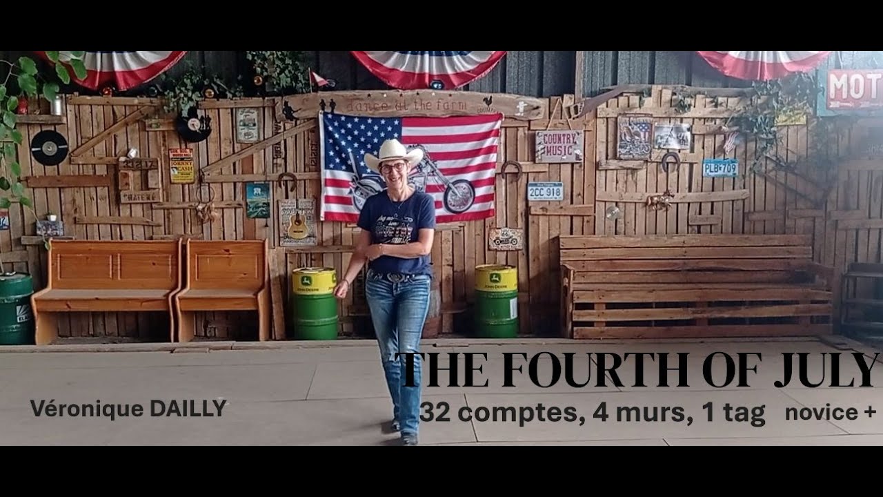 THE FOURTH OF JULY, line dance country, Véronique DAILLY - YouTube