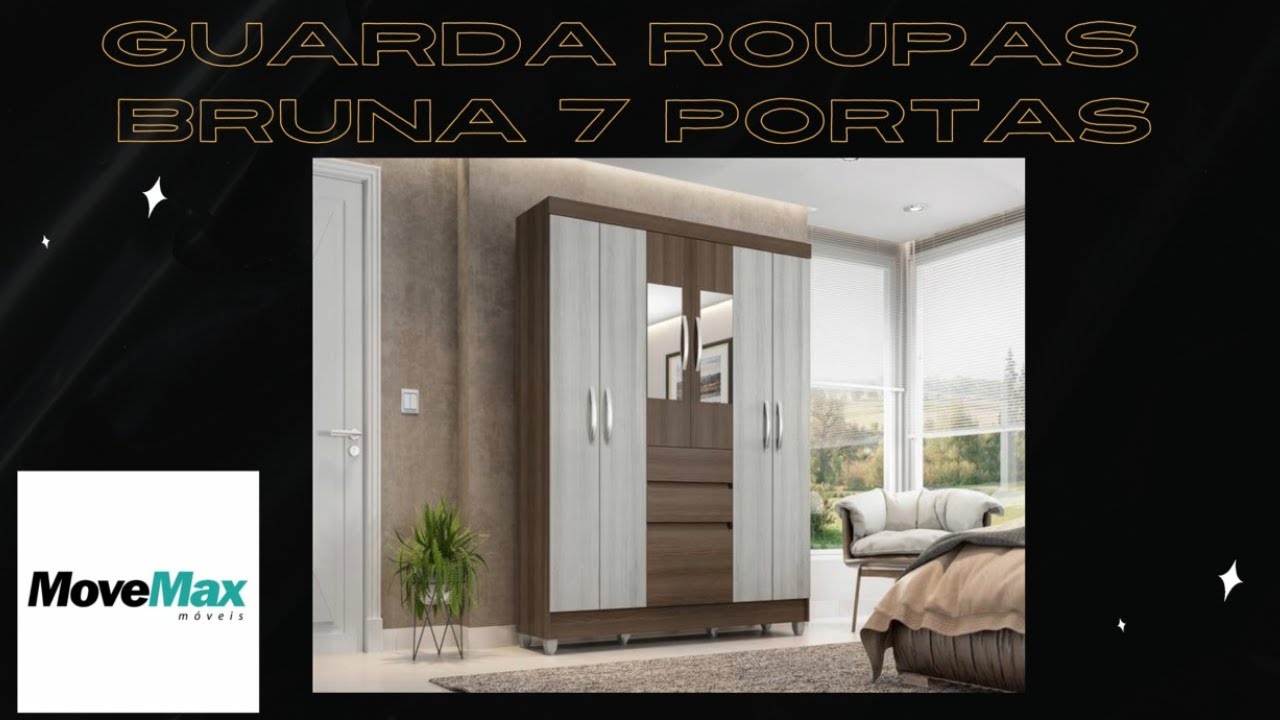 MANUAL DE MONTAGEM GUARDA ROUPAS BRUNA 7 PORTAS - YouTube