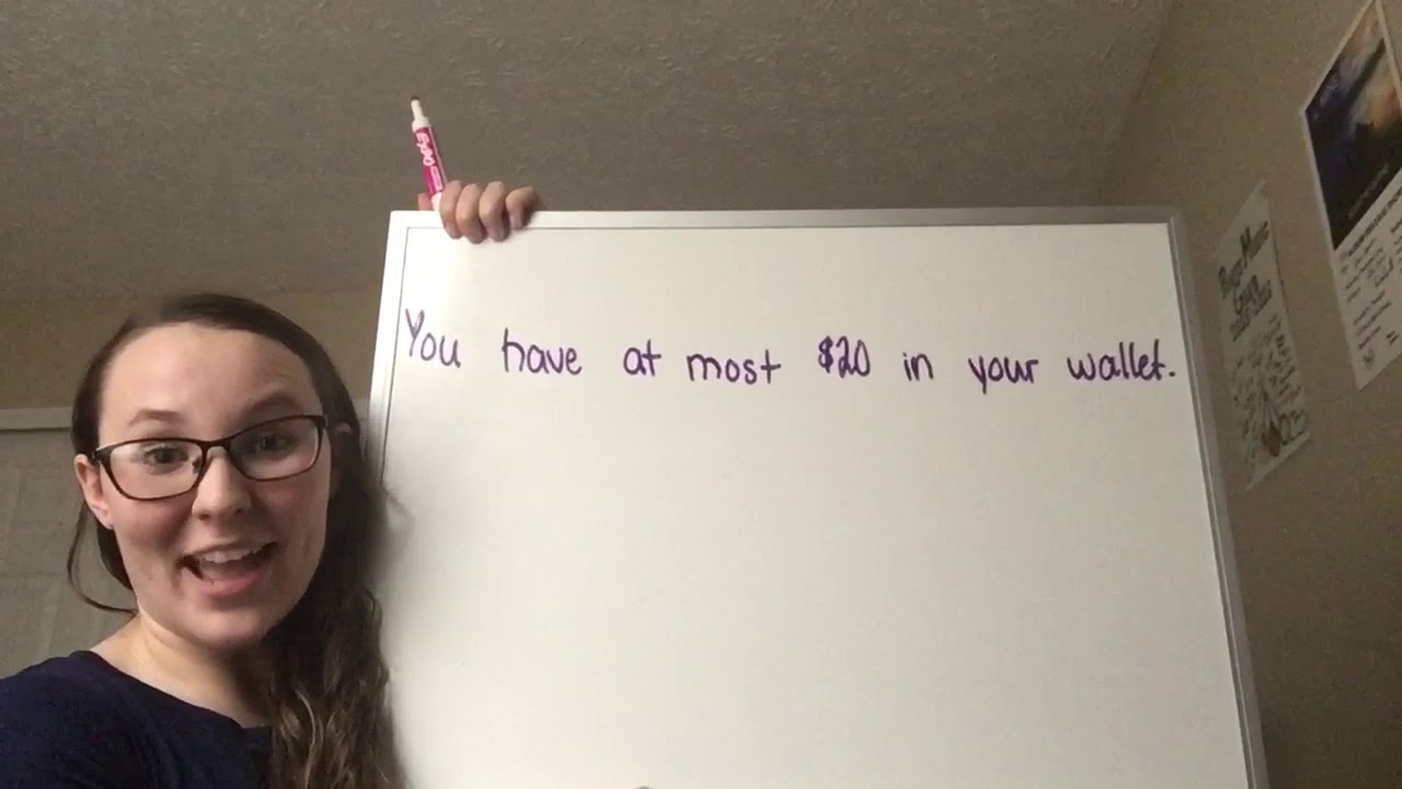 Write Real World Inequalities - YouTube