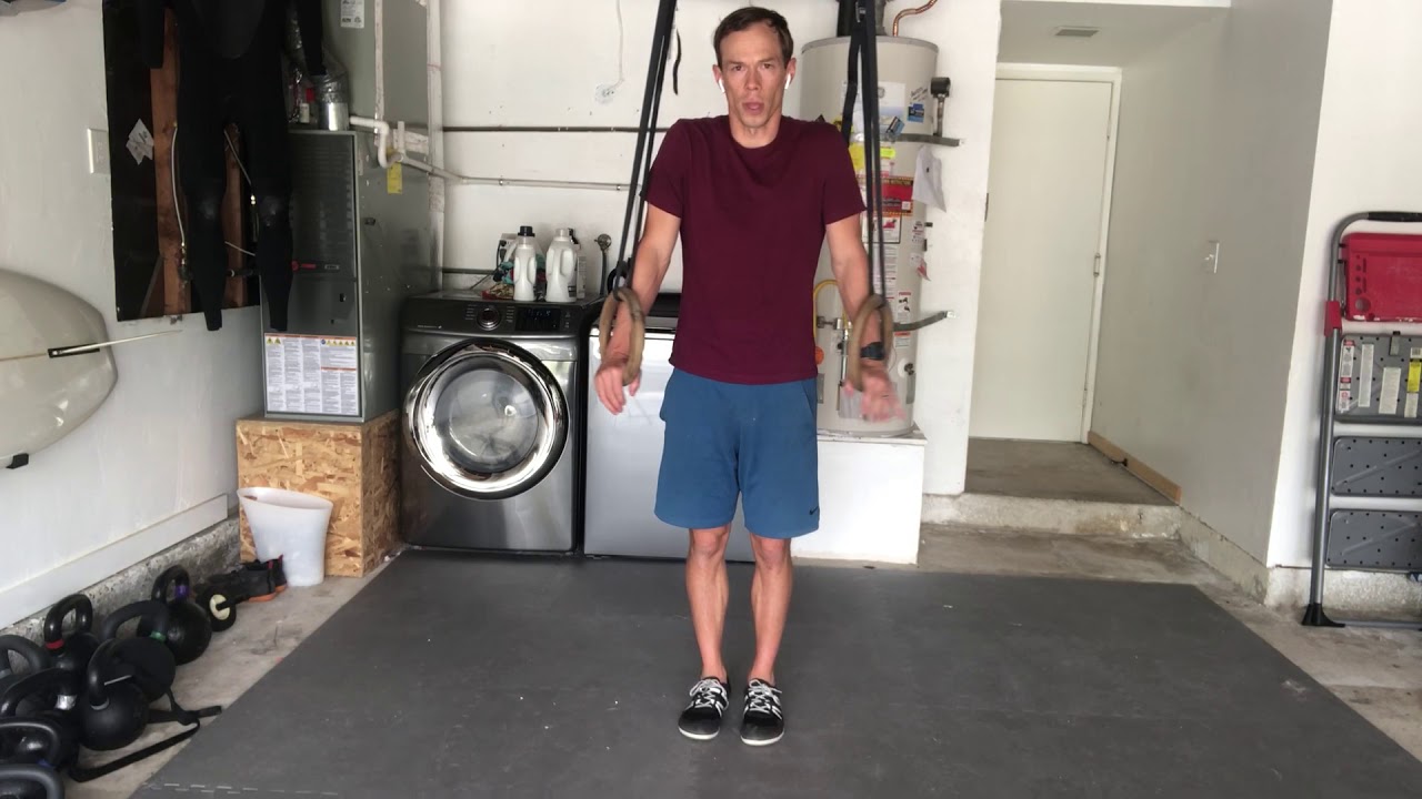 Support Hold with Knee Tuck on Rings - YouTube