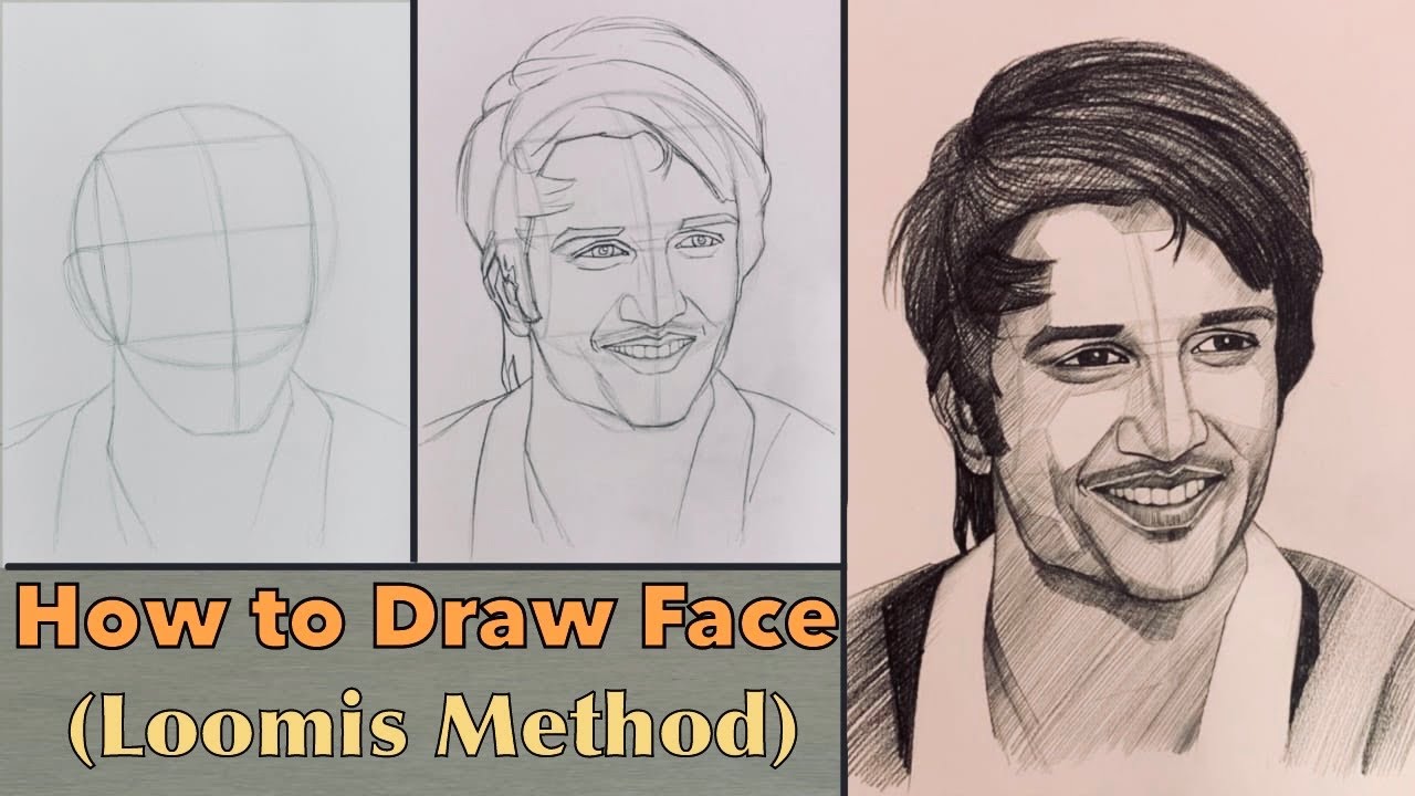 How to draw face tutorial for beginners | step by step | Sushant Singh ...