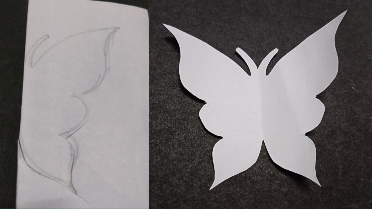 easy white Paper Butterfly wall decoration / How to make Paper ...