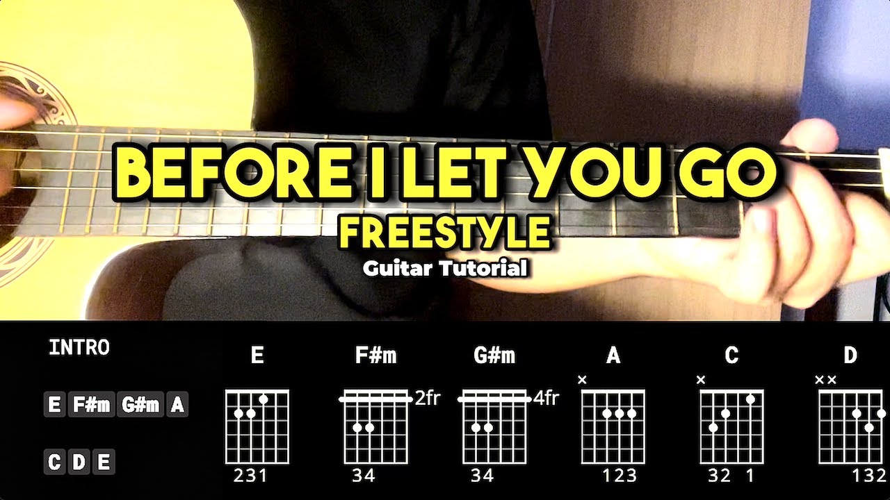 Before I Let You Go - Freestyle | Guitar Chords Tutorial For Beginners ...