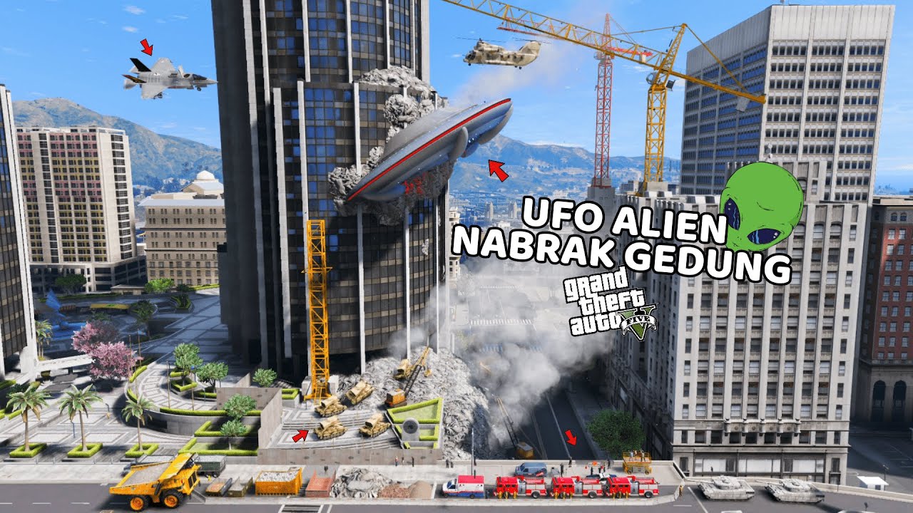 PERANG MELAWAN ALIEN - GTA 5 MOD - YouTube