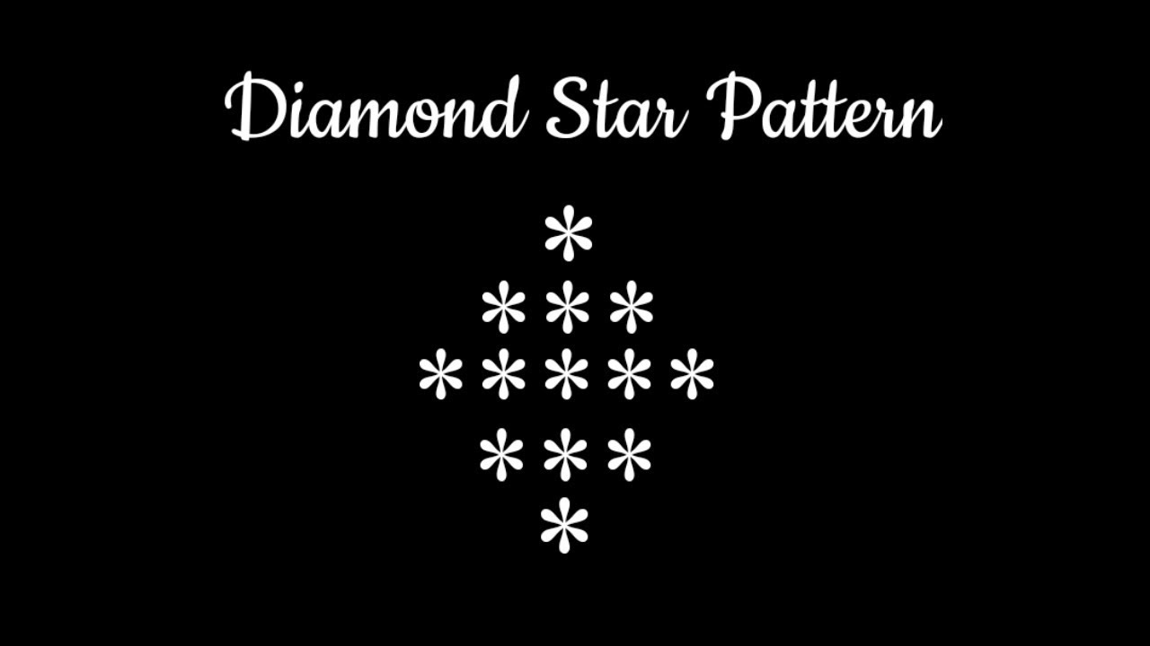 Diamond Star Pattern C Program In Tamil Gvspace Patternprogramming Youtube
