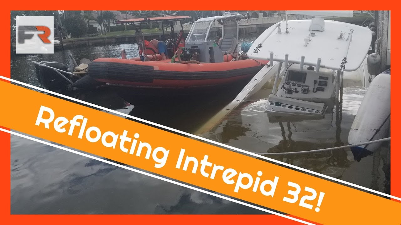 Refloating Intrepid 32 | Fast Response Marine Miami - YouTube