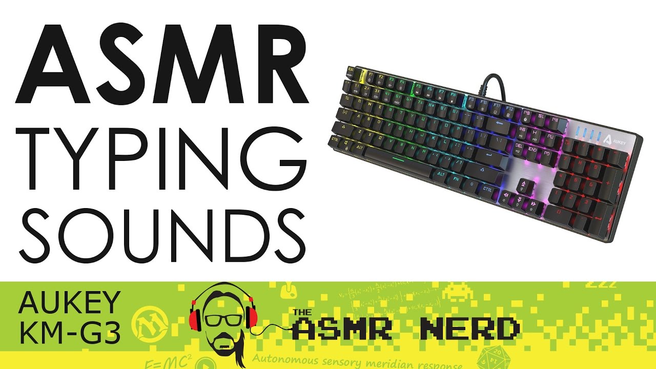 ASMR Typing Sounds: Aukey KM-G3 Mechanical Keyboard with Blue Switches (No Talking) - YouTube