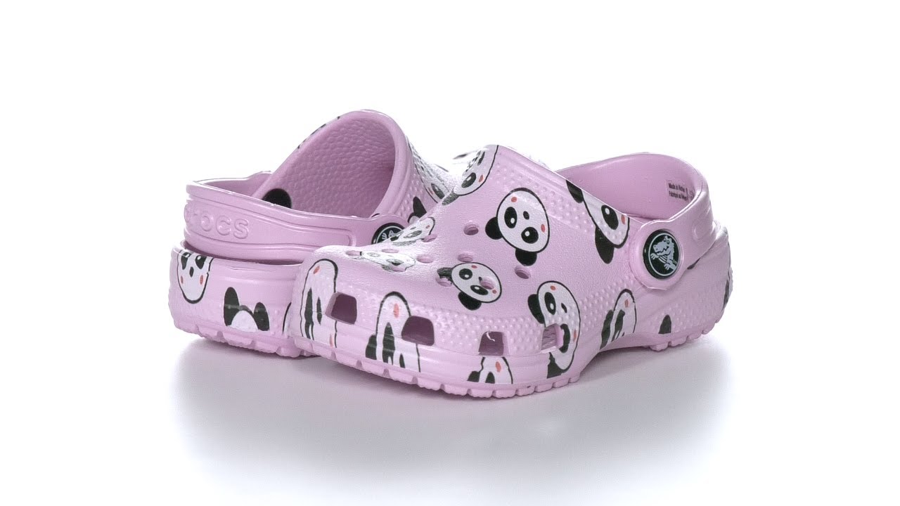 Crocs Kids Classic Panda Print Clog (Toddler/Little Kid/Big Kid) SKU ...