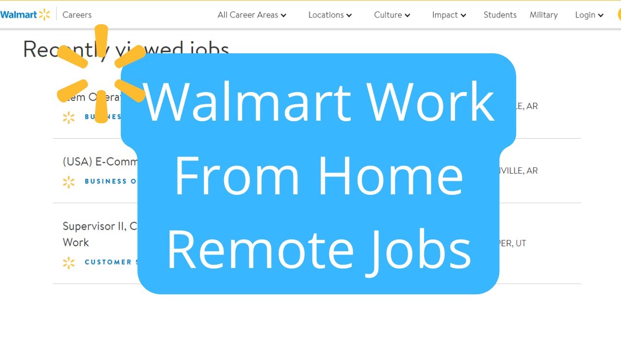 Walmart Work From Home Remote Jobs | Extra Income | Side Hustle - YouTube