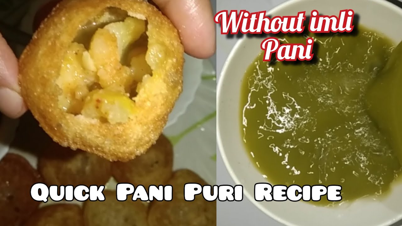Pani Puri recipe without "imli" | Quick and Easy | Pani and Aalo ...