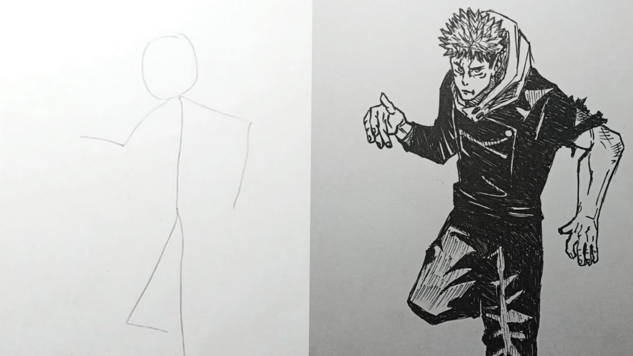 Stickman | Anime character Transformation #art #cvmarts #art #stickman ...
