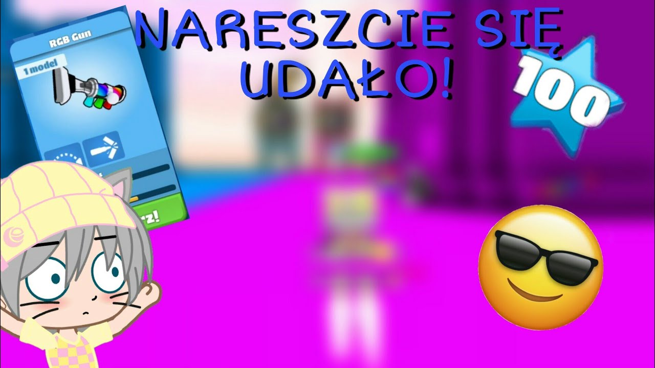 WBIJAM 100 LVL i odbieram swój RGB GUN! 😻 *mega* - YouTube