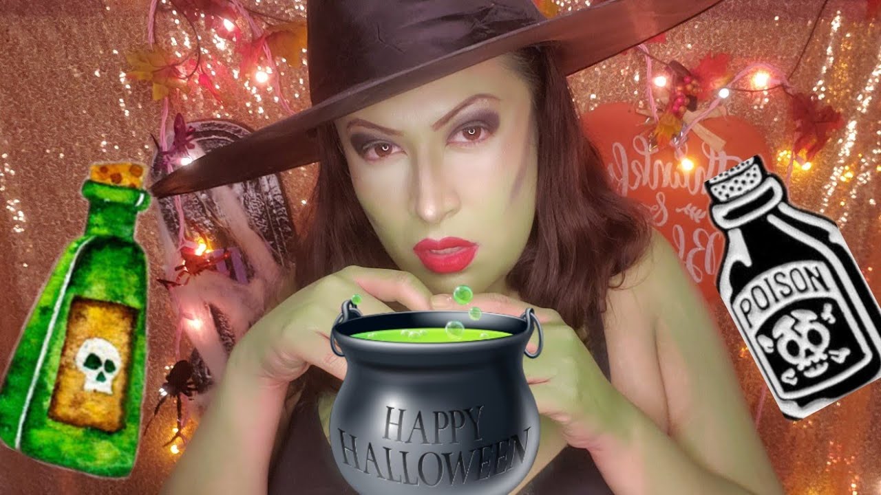 Halloween green witch makeup | 2019 - YouTube