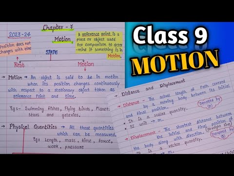 Class 9 Science Best Notes (Physics) Chapter 7 Notes || Excellent work ...