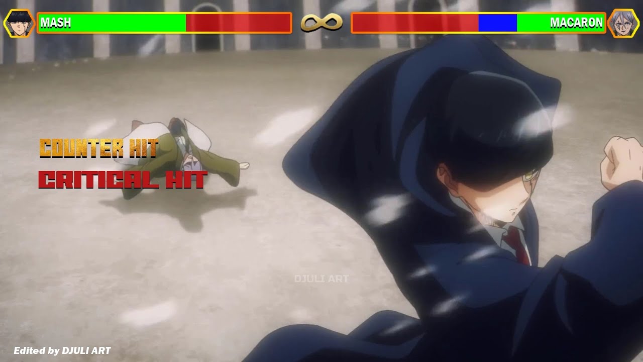 Mash vs Macaron WITH HEALTHBARS ! Mashle: Magic And Muscles - YouTube