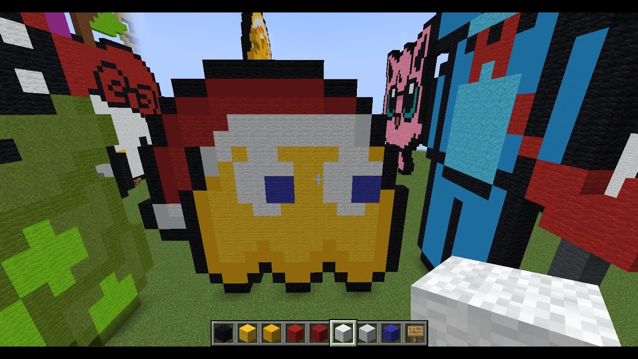 minecraft santa pac man ghost pixel art christmas countdown (day 7 ...