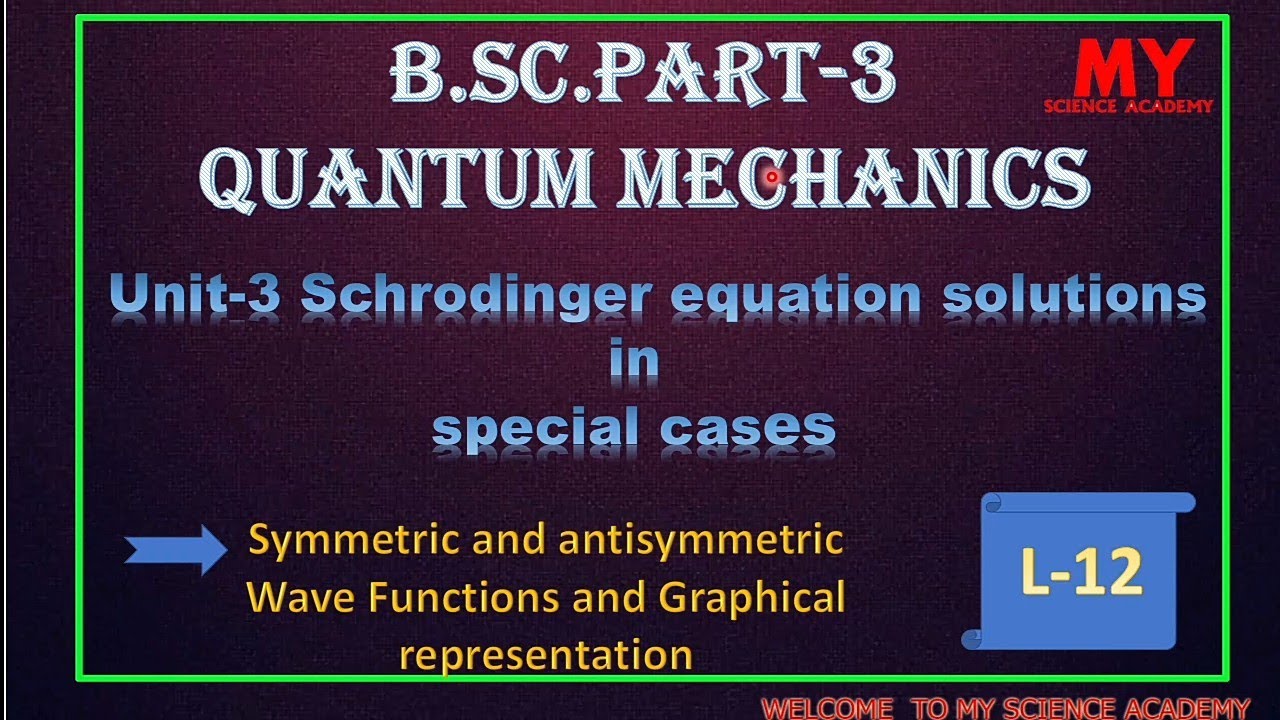 Symmetric and antisymmetric wave function||Quantum Mechanics||B.Sc Part ...
