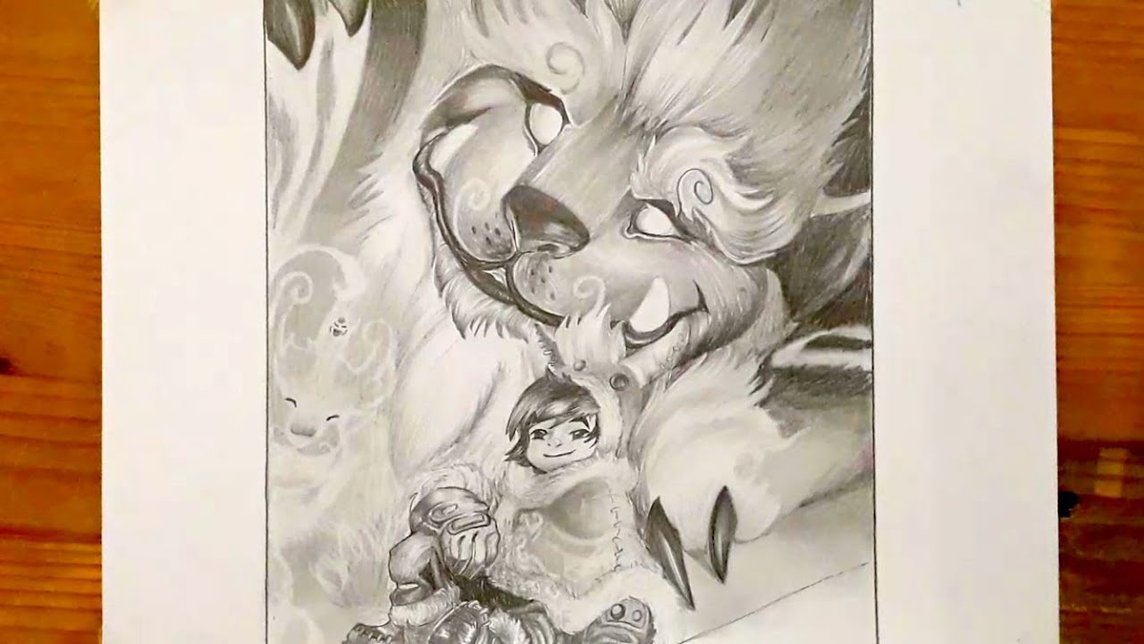 누누와 윌럼프 (Nunu & Willump) 손그림 그리기 Drawing Sketch - YouTube