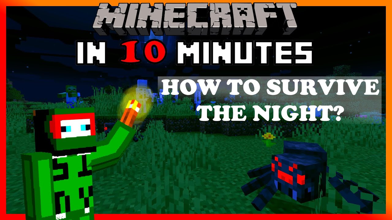 MINECRAFT in 10 MINUTES | How to survive the Night? | Snapshot 21w17a ...
